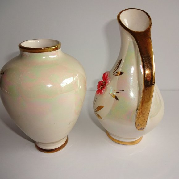Vintage | Accents | Vintage Lusterware Vase Pitcher Handgemalt | Poshmark